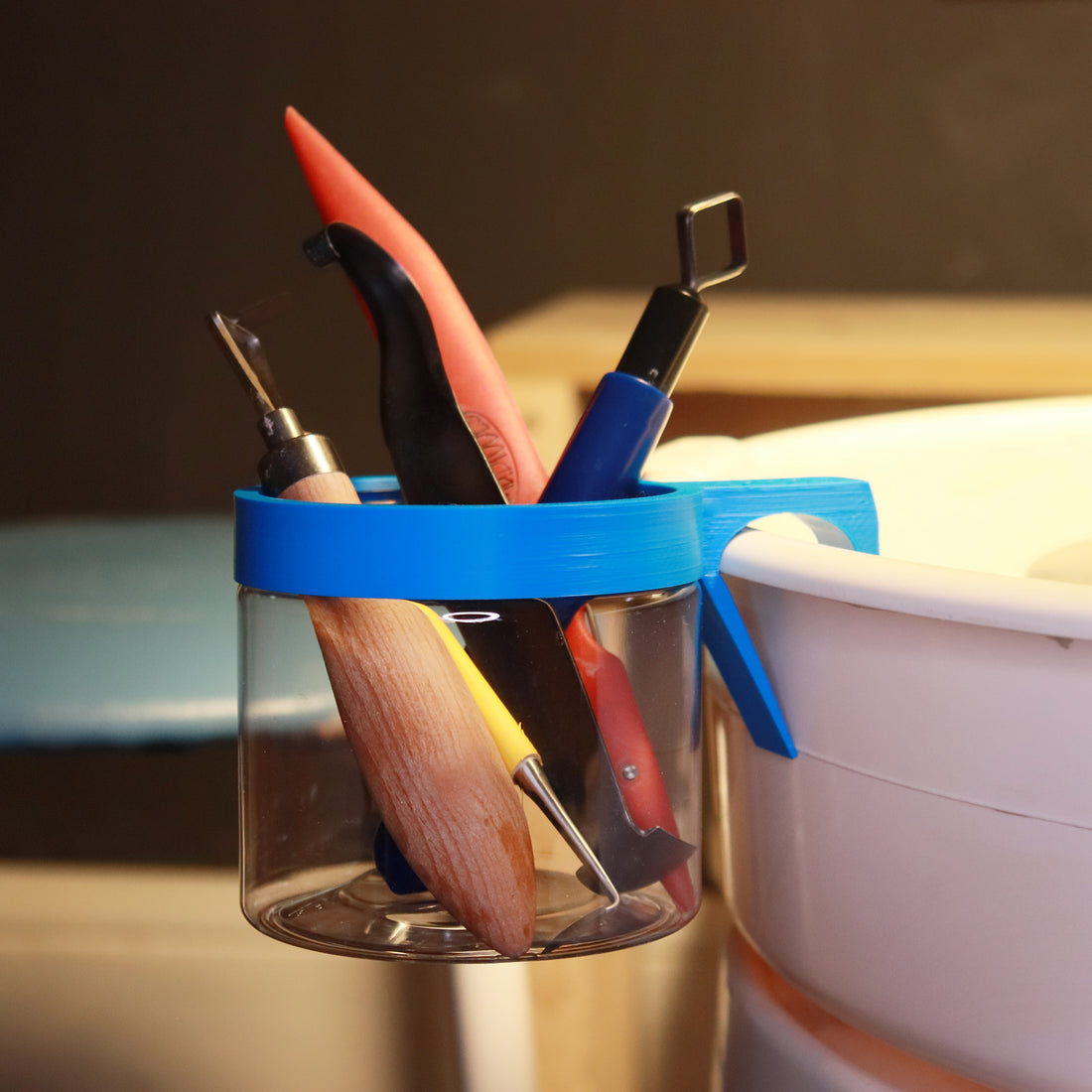 Splashpan Tool Cup - Hook to your Pottery Wheel and Use for Tools, Sli ...